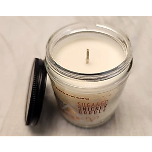 White Barn Candle Company Bath and Body Works Single Wick Scented Candle w/Essential Oils - 7 oz Sugared Snickerdoodle (Warm Spices, Creamy Vanilla, Sugared Musk)