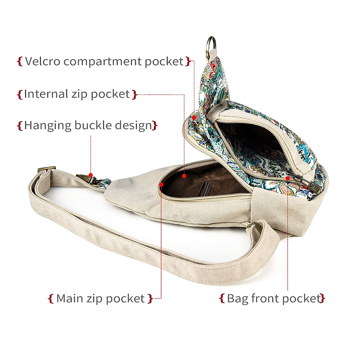 Black Butterfly Small Sling Bag Crossbody, Travel Hiking Chest Bag Daypack, Lightweight Sling Backpack (Blue-m)