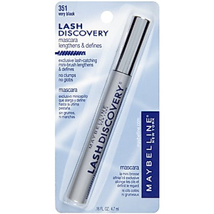 Maybelline New York Lash Discovery Mini-Brush Washable Mascara, Very Black, 0.16 fl. oz.