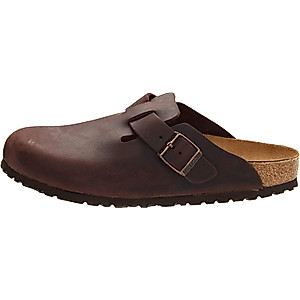 Birkenstock Unisex Boston Soft Footbed Clog Slip On Mule Sandal, Habana Oiled Leather, 36, 5-5.5 Women/3-3.5 Men