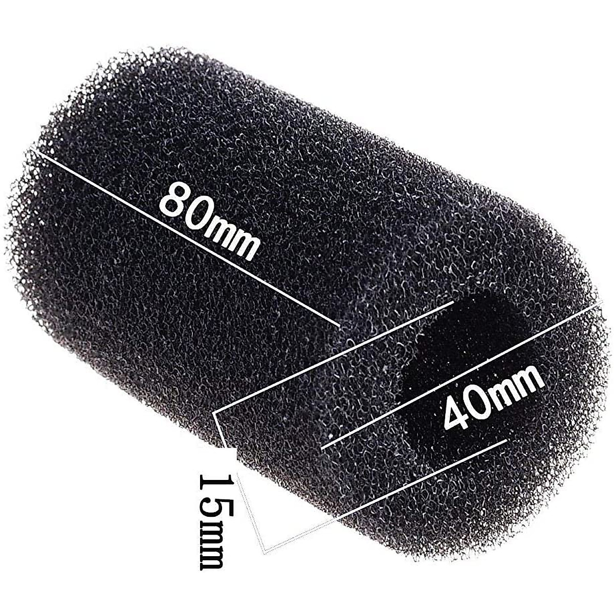 KINMINGZHU 8 Pieces Black Pre-Filter Sponge Foam Roll Accessories for Aquarium Fish Tank