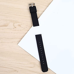 Cobee Silicone Watch Bands, Quick Release Waterproof Soft Rubber Replacement Straps with Silver Plated Stainless Steel Buckle Smart Watch Straps Sport Watchbands Wrist Straps for Men Women(18mm-Black)