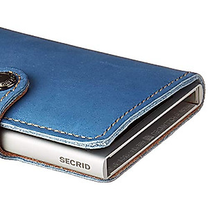 Secrid Mini Wallet Genuine Leather Indigo 3 Safe Card Case max 12 cards