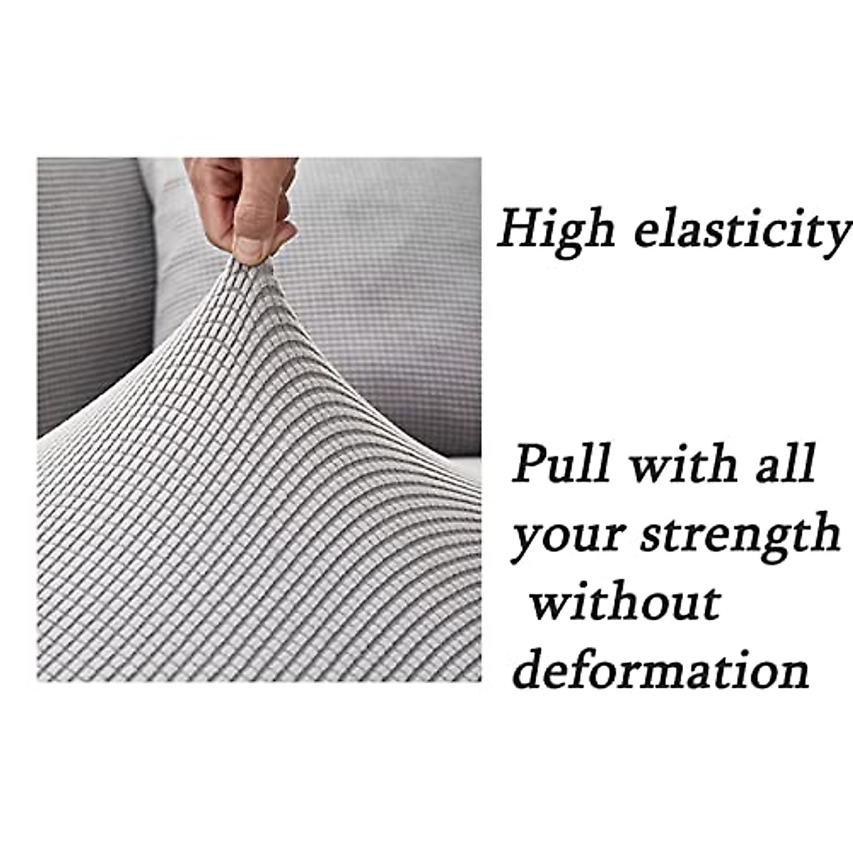 DuANgu L Shaped Sofa Cover Super Stretch Softness Universal Sofa Slipcovers Polyester Stylish Couch Covers Great for Kids and Pets -Blue-4 Seater+4 Seater