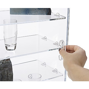 Displays2go, Glass Retail Display Case for Countertop, Acrylic Construction – Clear (TTAC247)
