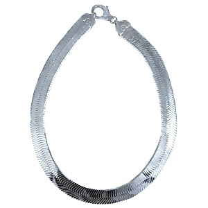 JOSCO Herringbone Necklace. 16.5mm Sterling Silver Italian .925 Solid Chain. 20,22,24,30 inches (20 Inches)