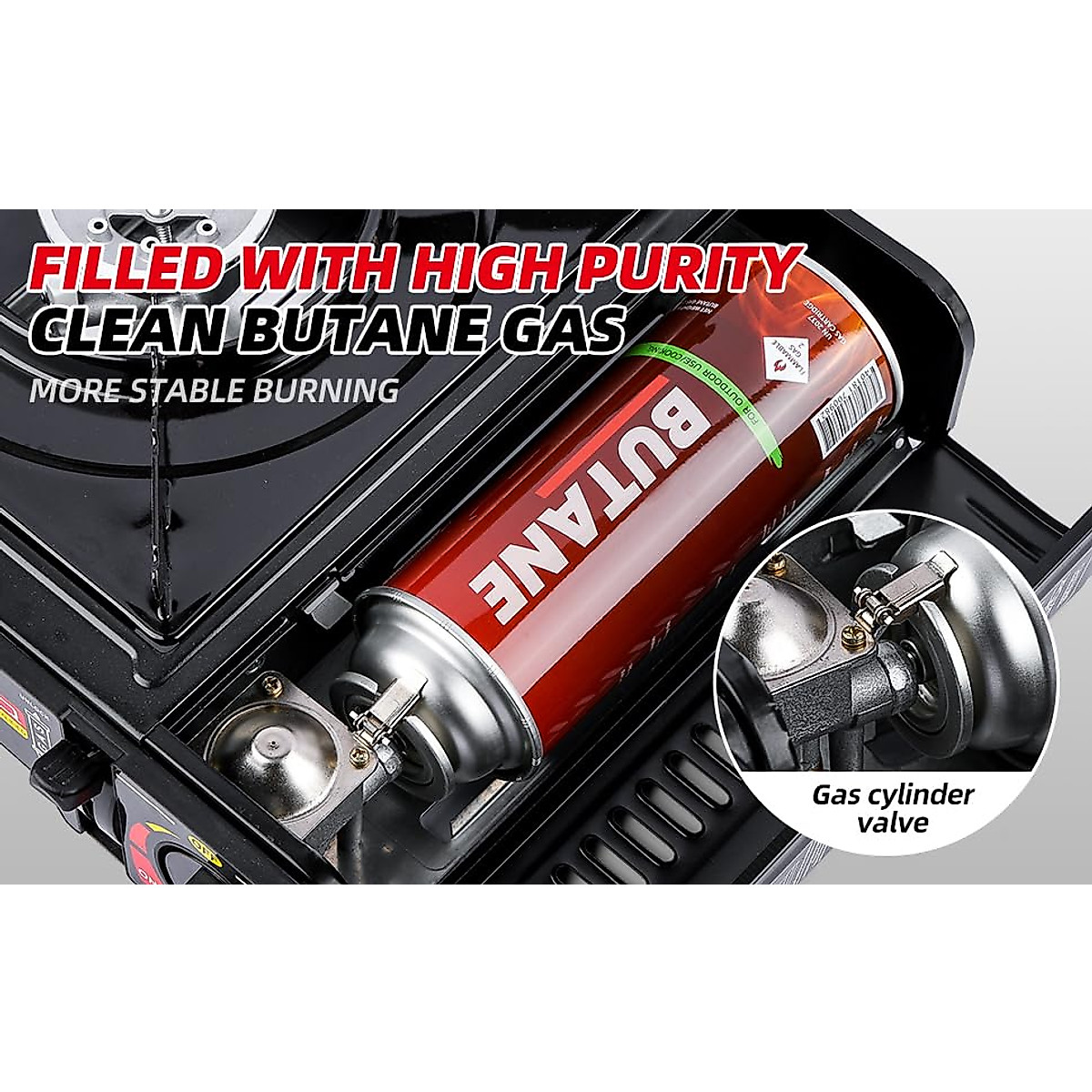 National Standard Butane Fuel Cylinders| 8oz Butane Canisters for Portable Stove | Butane Torch Replacement Canisters | Pack of 4