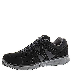 Skechers Men's Synergy Ekron Food Service Shoe, Black/Charcoal, 12 W US