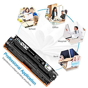 7Magic Compatible Toner Cartridge Replacement for HP 131X CF210X 131A CF210A HP Laserjet Pro 200 Color MFP M276nw M251nw M251n M276n Printer CF211A CF212A CF213A (Black Cyan Yellow Magenta, 4-Pack)