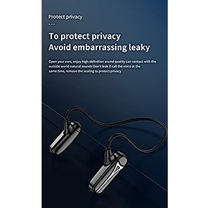 Air Bone Conduction Bluetooth Headphones Ultra-Long Life Wireless Hanging Ear Type Not in The Ear Sports Headphones (Red)