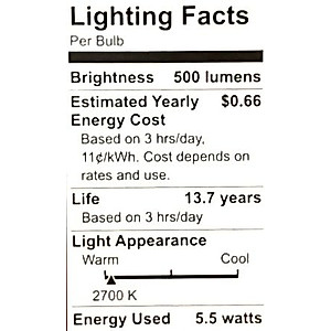 (Pack of 4 Bulbs) GE 48265 Relax LED Decorative Chandelier Light Bulb, 60 watt Equivalent, Bent tip, HD Light, Frosted, dimmable LED Light Bulb