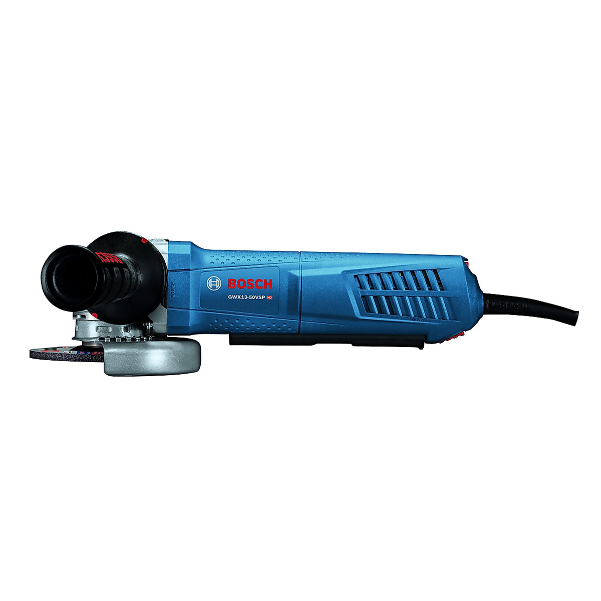 Bosch GWX13-50VSP 5 In. X-LOCK Variable-Speed Angle Grinder with Paddle Switch with Bosch MGX0500 5 In. X-LOCK Backing Pad with X-LOCK Clip - Medium Hardness