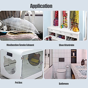 IINCOOY 3'' Kitchen Inline Duct Fan 12V Exhaust Mixed Flow Bath Extractor Ventilation Air Ventilator Bathroom Blower Hydroponic Duct Fan Variable