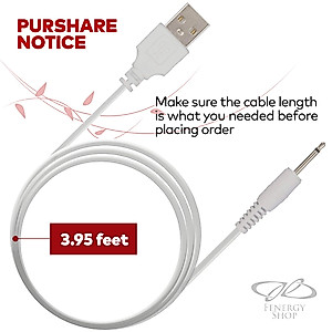 FENERGY SHOP Replacement DC Charging Cable Set | USB Charger Cords - 2.5 mm - Fast Charging