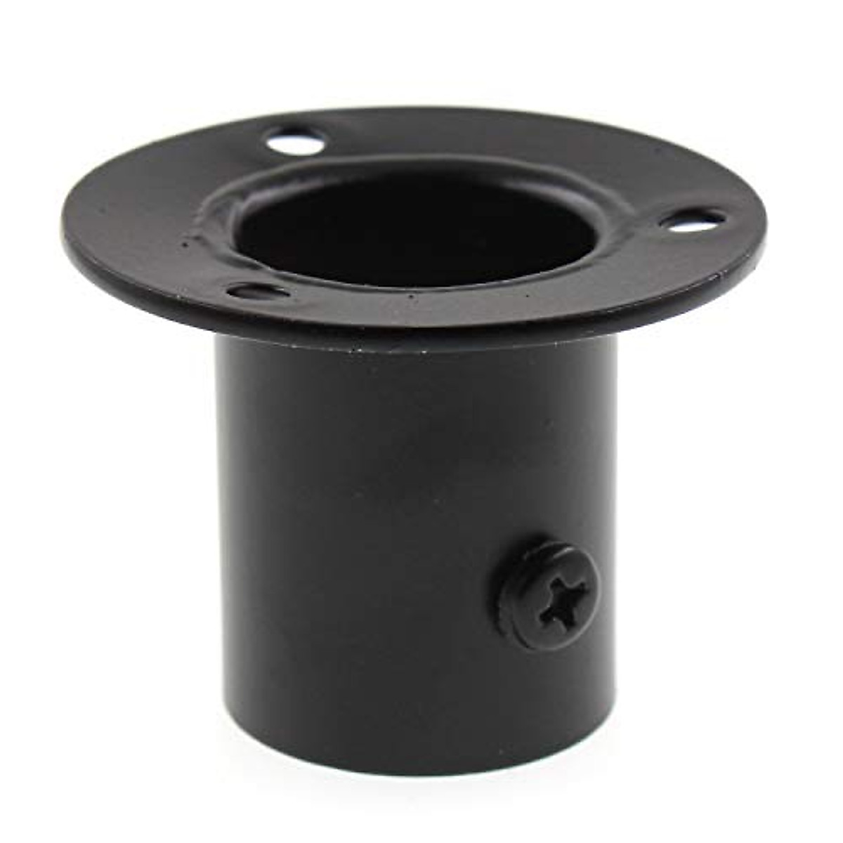 Shower Curtain Rod Holder,ULIFESTAR Closet Rod Brackets Heavy Duty Stainless Steel Pipe Pole Flange Socket Wardrobe Bracket End Supports,Easy Installation Quick Removal Black (Diameter 19mm/0.75‘’)