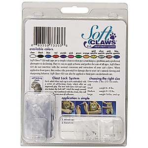 Soft Claws for Cats - CLS (Cleat Lock System), Size Medium, Color Blue