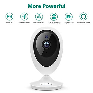 wansview Indoor Security Camera 4pcs, 1080PHD WiFi Indoor Camera, Baby Camera, Baby Monitor, Pet Camera, Realtime Alert Two-Way Audio Night Vision, Compatible with Alexa