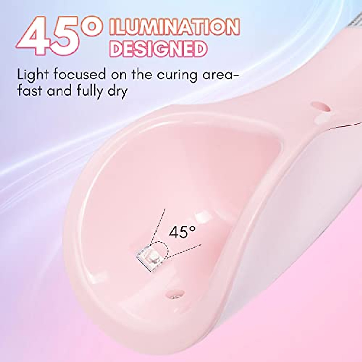 Makartt Mini UV LED Nail Lamp, Rechargeable Portable Light for Rhinestone Glue, Flash Curing Gel Polish Dryer with 2 Timers, Manicure Lamp for Nail Art
