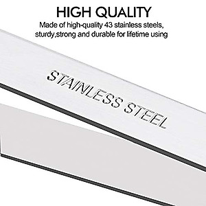 Fish Bone Tweezers, Professional Stainless Steel Flat and Slant Pliers Set for Kitchen Salmon Trout, 2 Pcs