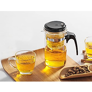 ICYMI TODAY GOOD TO GREAT One Button Filtering Borosilicate Glass Tea Infuser/Coffee Maker With Detachable Infuser (Capacity: 16.9 Fl.Oz)