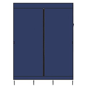 71" Portable Closet Wardrobe Clothes Rack Storage Organizer with Shelf Blue Clothes Storage Organizer Closet ?for Home, Dorm, Garage etc. ?No-Tool Assembly