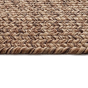 Capel Rugs Claire Washable Reversible Indoor Outdoor 4' x 6' Oval Chestnut Braided Area Rug Made in The USA