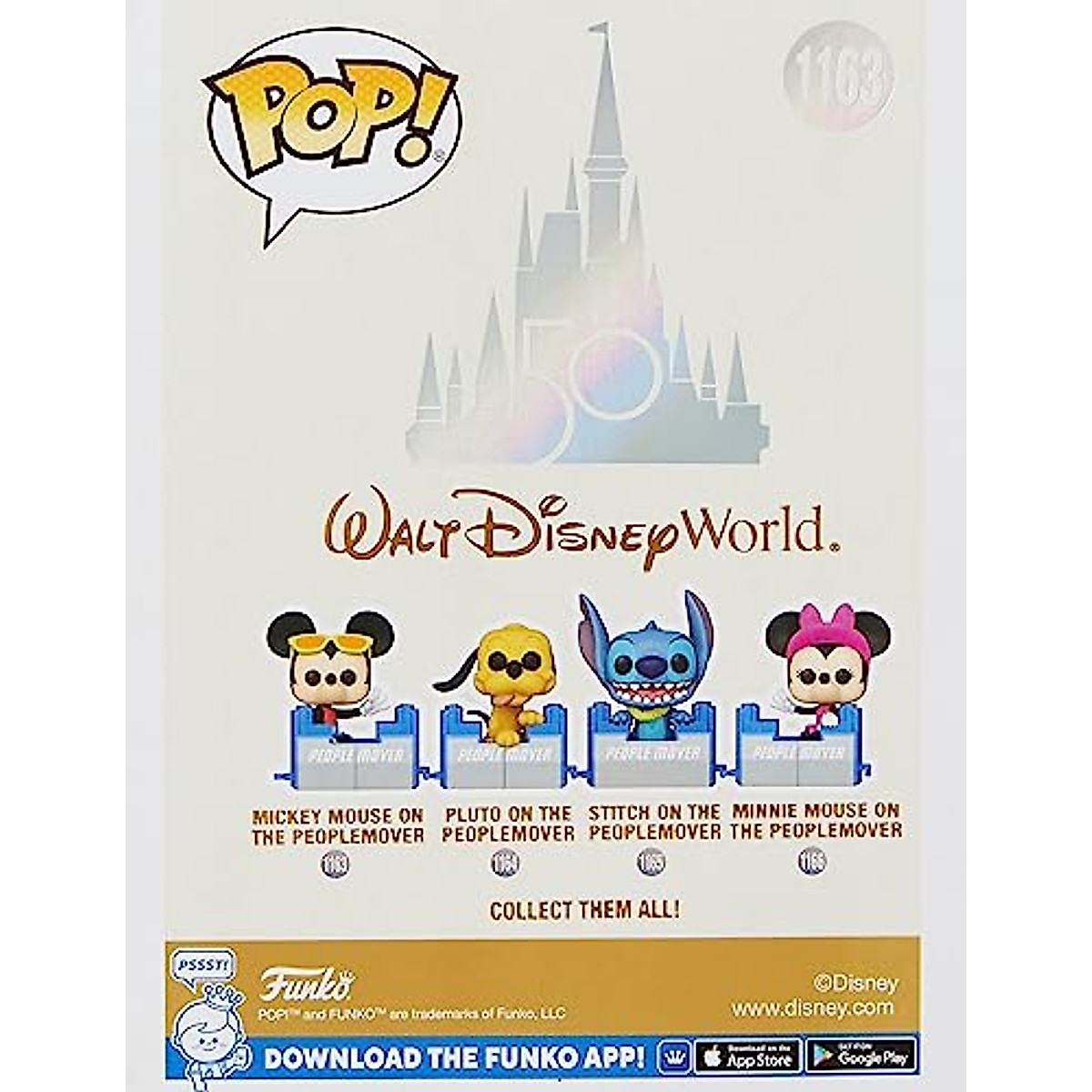 Funko Pop! Disney: Walt Disney World 50th - Mickey Mouse on The People Mover, Multicolor, 4.20-inch Vinyl Figure