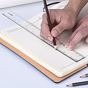 eBoot Plastic Ruler Straight Ruler Plastic Measuring Tool 12 Inches, 2 Pieces (Clear)