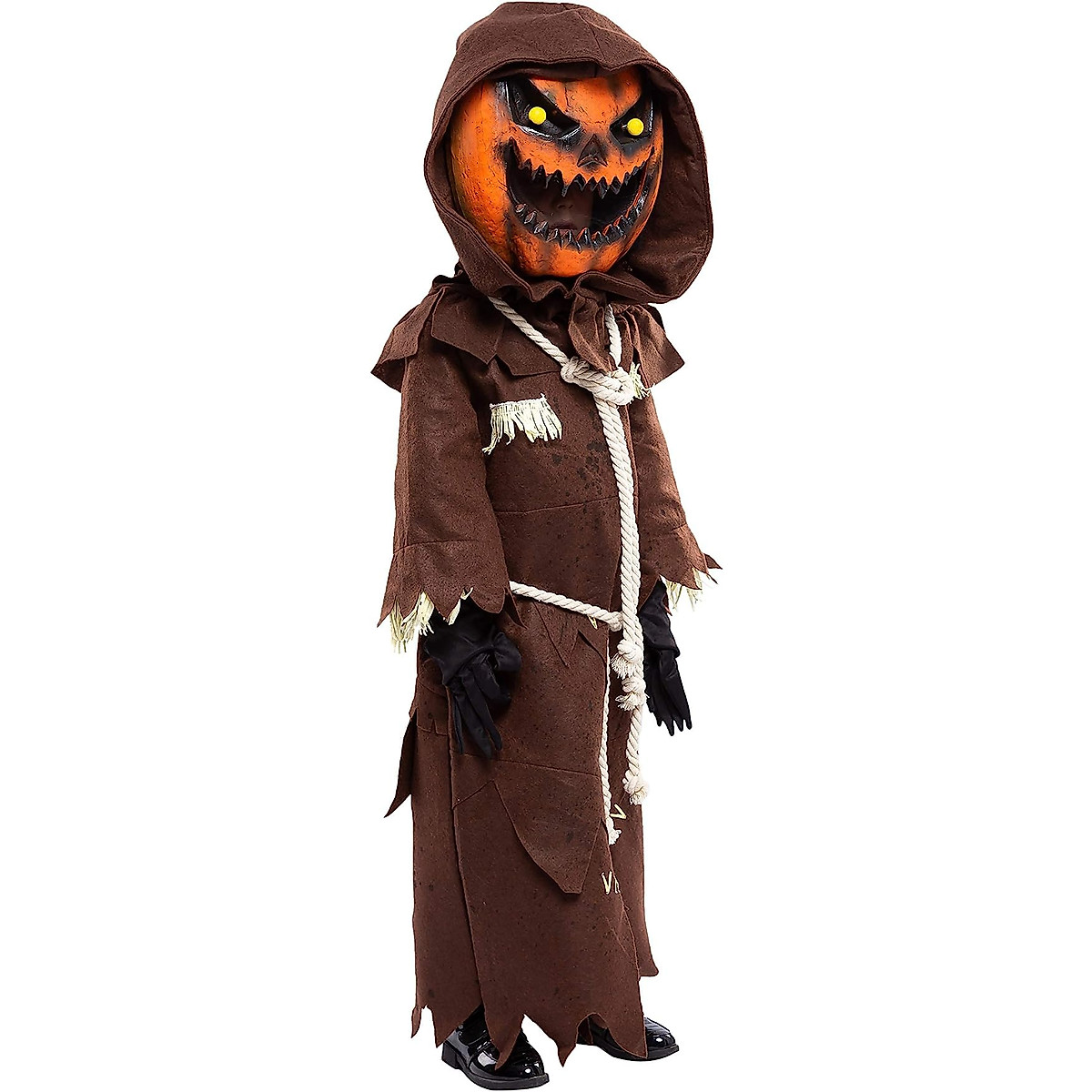 Spooktacular Creations Halloween Scary Scarecrow Pumpkin Bobble Head Costume w/Pumpkin Halloween Mask for Kids Role-Playing (XX-Large(14-16yr))