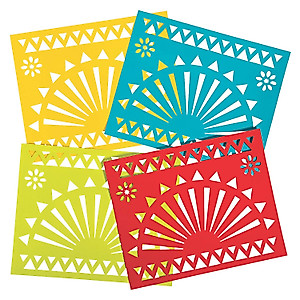Fun Express Fiesta Paper PLACEMAT W/Cutouts - Party Supplies - VBS Vacation Bible School Supplies/Decor - 25 Pieces