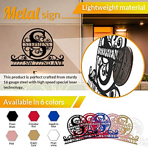 Custom Metal Address Sign - Wall Art Decor - Outdoor -Personalized Address Plaque - Signs for Home Decor Wall - Custom House Number Metal Sign(TY-DZ)