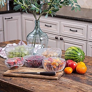 Elastic Food Storage Covers,60 Pieces Reusable Bowl Covers Dish Plate Plastic Covers Fitted Bowl Covers,Transparent Food Storage Covers 4 Size (7.8in,9.8in,11.8in,13.8in)