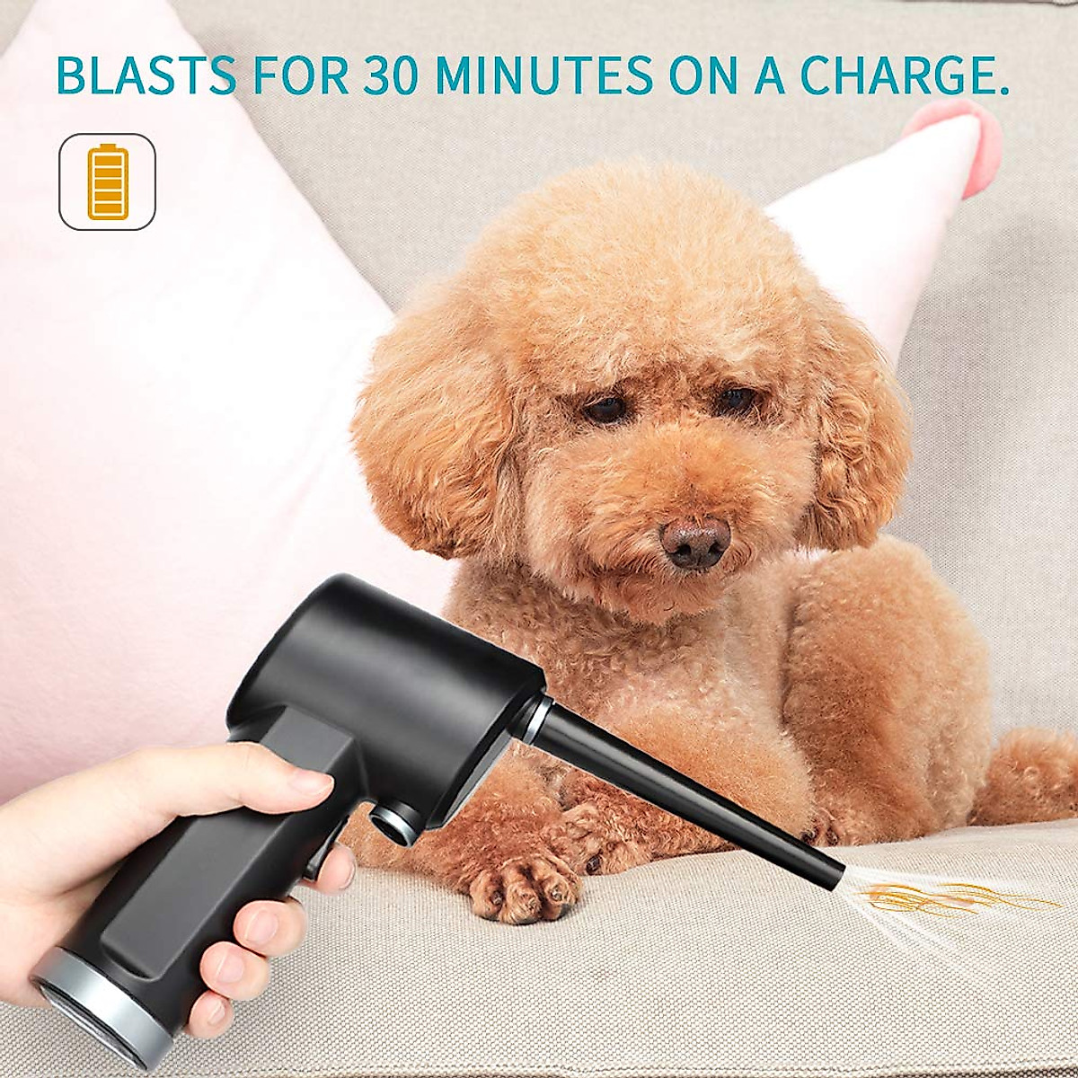 Electric Air Duster for Keyboard Cleaning, Rechargeable 6000mAh Battery, Cordless, Powerful, Energy-Efficient, Replaces Compressed Gas Cans, Air Blower for Electronics, Computers