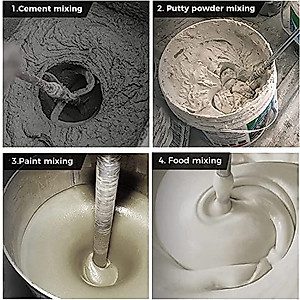 VOTOER 2100W Electric Handheld Paint Cement Mortar Concrete Mixer Drilling Rig Mortar Grout Cement Mixer Stirring Tool with Rod, 6-Speed Adjustment