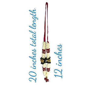 LOVENSPIRE LoveNTouch 1 CT Mala/Varmala/Jaimala/Dulha/Dulhan/Idol Mala/Indian Ribbon and Velvet Rose Garland/Milni Mala/Indian Pakistani Arab Sikh Punjabi (Pattern3)