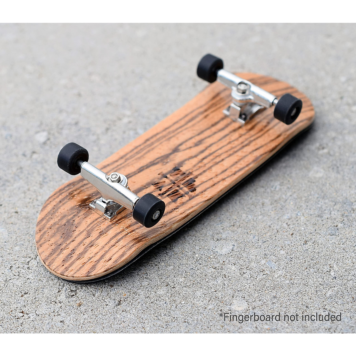 Teak Tuning Apex 61D Urethane Fingerboard Wheels - New Street Shape, 7.7mm Diameter - Ultra Spin Bearings - Made in The USA - Pitch Black Colorway