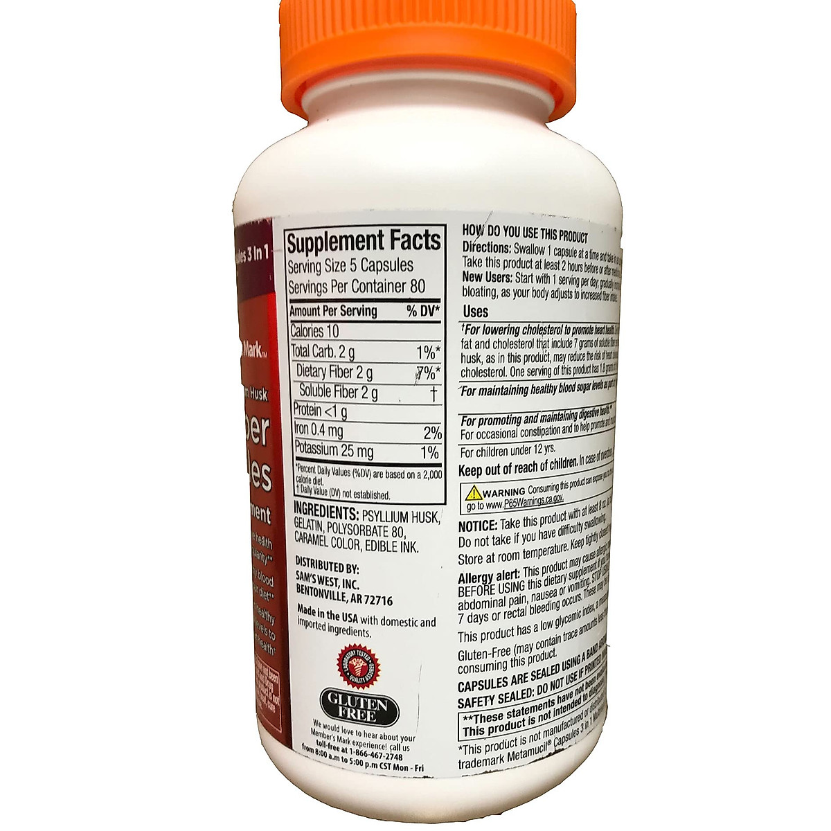 Member's Mark Fiber Capsules 2Pack (400 Count) Liquids, Toothpaste, etc. for at Least