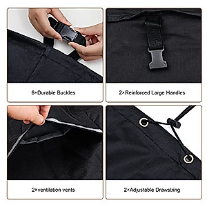 LTSxop Patio Furniture Covers, Waterproof and Heavy Duty 600D Outdoor Sectional Sofa Set Cover and Patio Table Covers, Table and Chair Set Covers for Rainy, Snowy and Sunny, 110" L x 84" W x 28" H