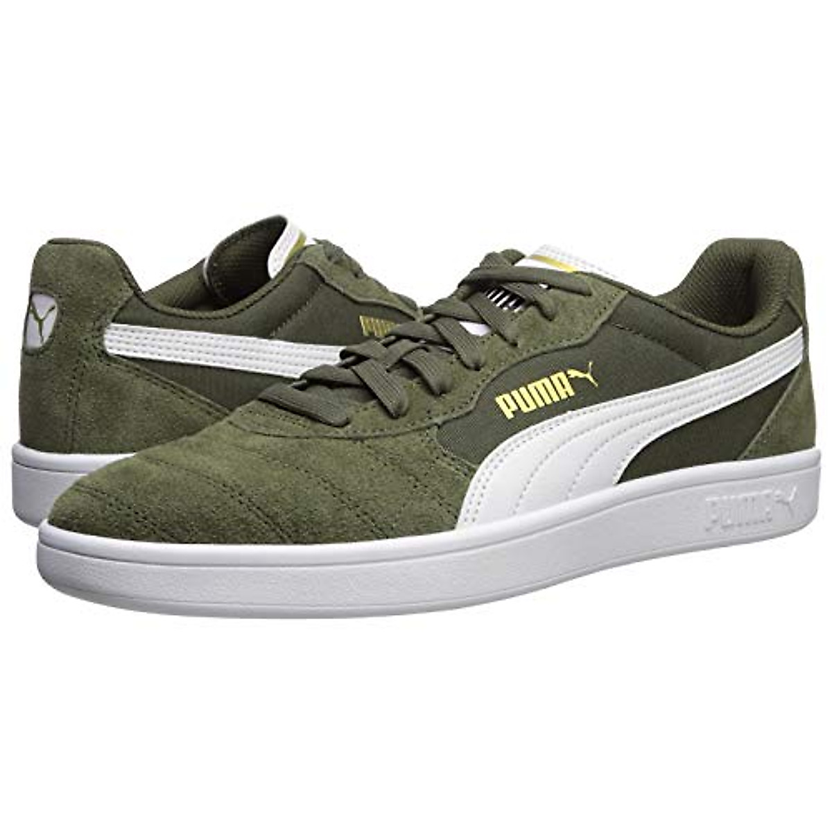 PUMA Men's Astro Kick Sneaker, forestnight-White-teamgold, 13 M US