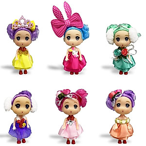 Pinkiwine 6 Pack Jumbo Easter Eggs with Doll Toys Inside for Kids Girls Boys Toddlers Easter Basket Stuffers Gifts Fillers Party Favors