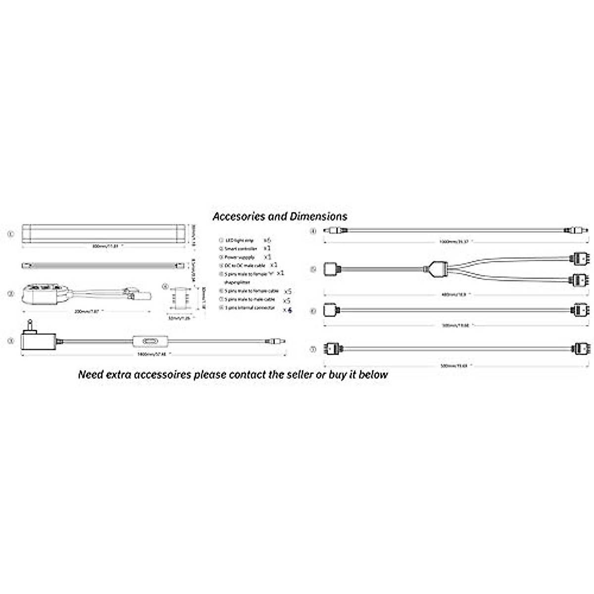 LED Smart Under Cabinet Lights Work with Alexa,Siri, Echo, Google Home (No Hub Required), 2700K to 6500K for Kitchen Under Counter, Bookcase or Display Cabinet(6 Lights Bar Kit)