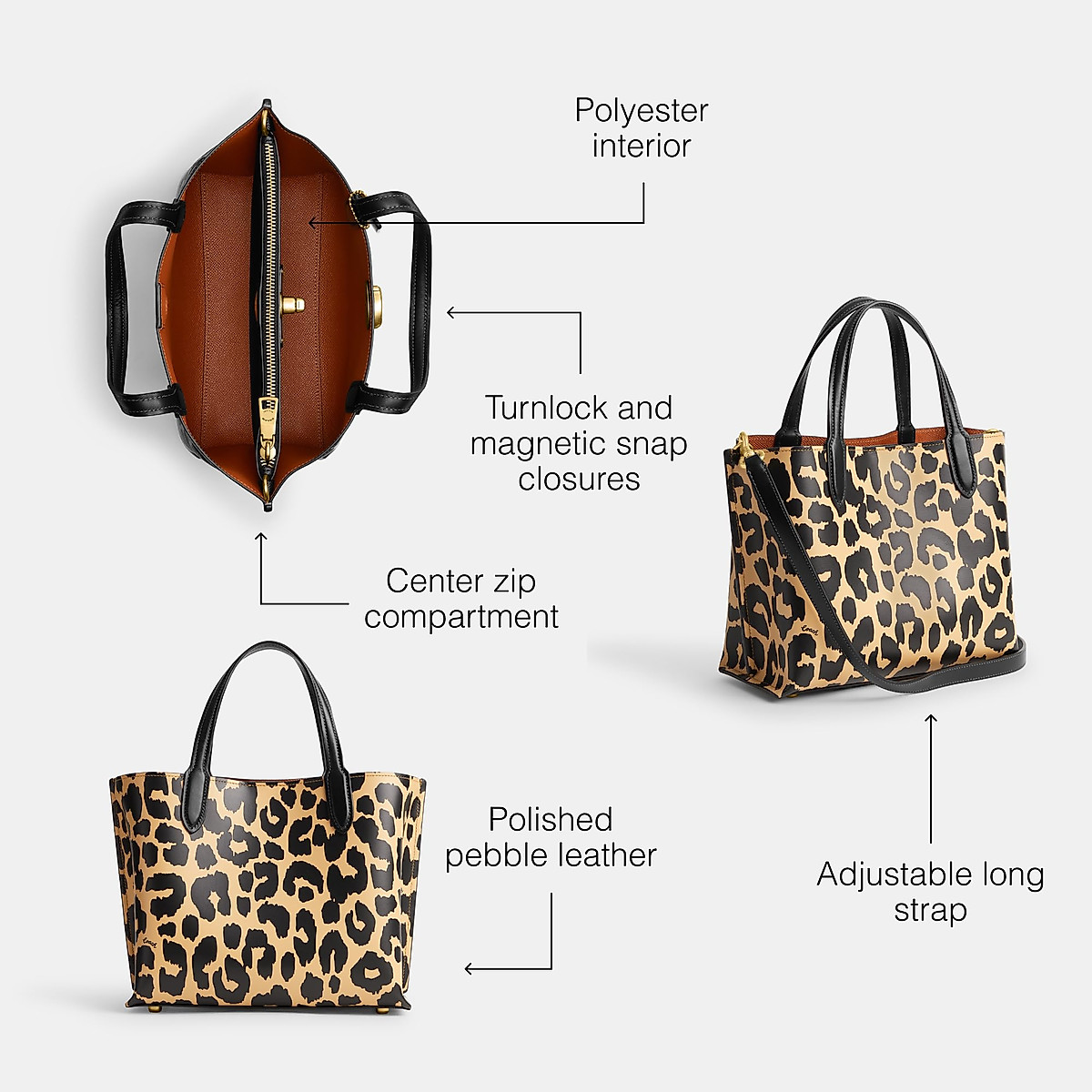 COACH Print Willow Tote 24, Leopard