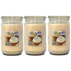 Mainstays 20oz Vanilla Scented Candles, 3-Pack