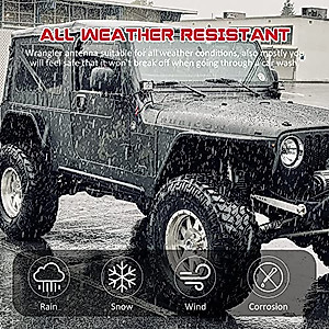 Short Radio Antenna, American Flag Design JK Antenna 5.5 Inch Antenna Toppers Aluminum Truck Antenna Compatible with Jeep Wrangler JK JL 2007-2022 …