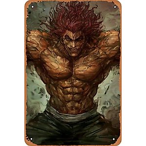 BAKI Yujiro Hanma Poster,Vintage Tin Sign,Metal Poster for Wall Decor 8x12 inch