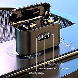 Heave True Wireless Earbuds,Touch Control Mini Bluetooth 5.1 Earphones Mini Portable Stereo Headsets in‑Ear Hands-Free with Charging Bo(IPX7 Waterproof) for Sports/Driving/Travel Yellow