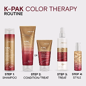 Joico K-PAK Color Therapy Color-Protecting Shampoo | For Color-Treated Hair | Boost Shine | Improve Elasticity | Repair Breakage | Rebuild Damaged Hair | With Keratin & Argan Oil | 10.1 Fl Oz