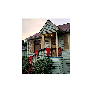 SIMISI RIBBON 2 Packs Red Bows Christmas Decorations Giant Wired Velvet Bow with Gold Border for Wreaths Outdoor, Tree Topper, Outside (16 * 24 inch)