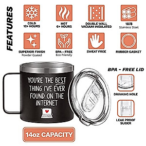 Gifts for Him, Her Anniversary - Romantic Gifts For Boyfriend, Girlfriend, Him, Her - Birthday Gifts For Him, Her, Friends, Men - Funny Valentines Day, Wedding Gift For Men, Women - Tumbler/Mug 14 Oz