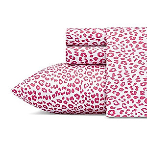 Betsey Johnson - Full Sheets, Silky & Lightweight Bedding, Fade & Wrinkle Resistant (Leopard, Full)